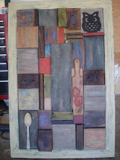 Nonflammable: Green Project: Wood Art Collage