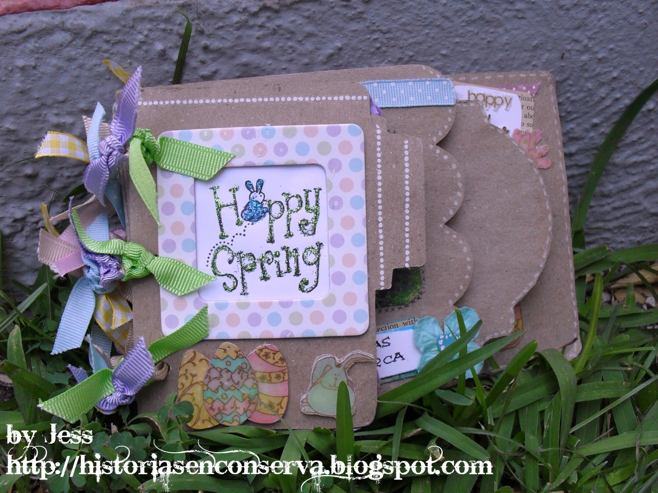 Scrapbook, historias en conserva: Mini album "Happy spring"