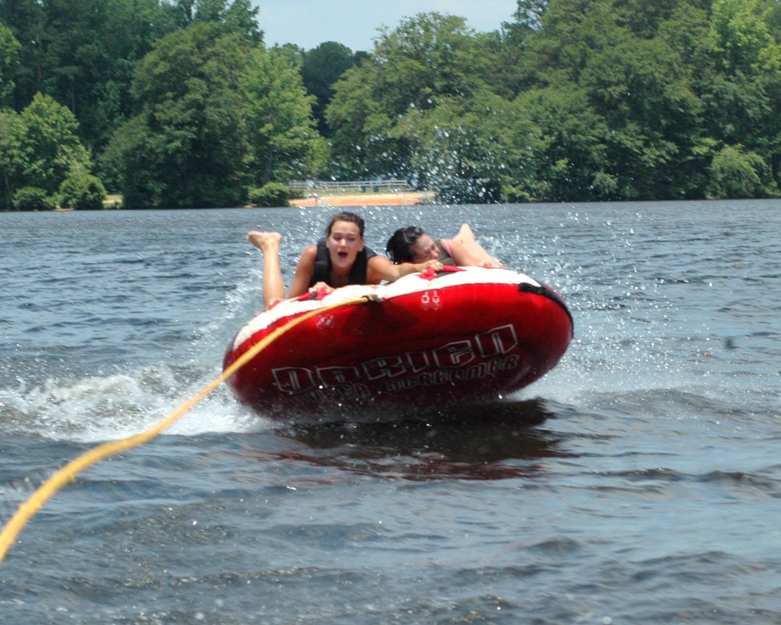 The Clarke Family: Tubing on Lake PTC