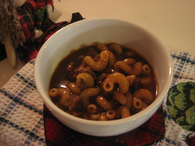 Marie est dans son assiette!: Macaroni aux cubes de boeuf comme le ...