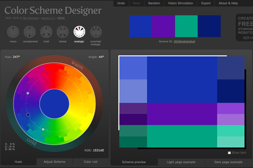 Gurney Journey: Color Scheme Designer