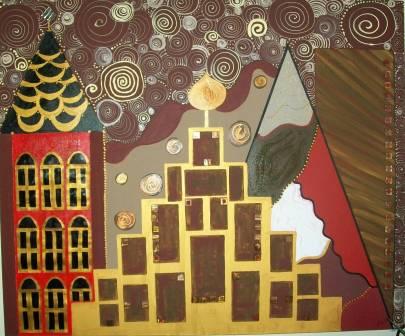 JennyKay: Hundertwasser inspired cityscape