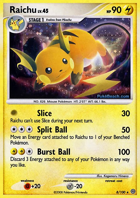 Pokemon Card of the Day: Raichu (Stormfront) | PrimetimePokemon's Blog