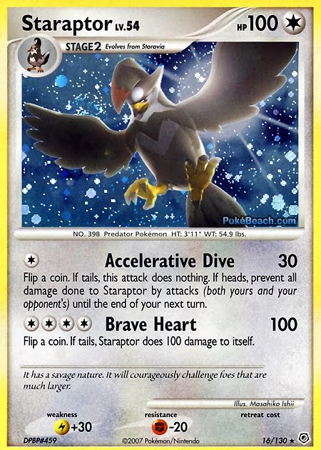 Pokemon Card Of The Day Staraptor Diamond And Pearl Primetimepokemons Blog