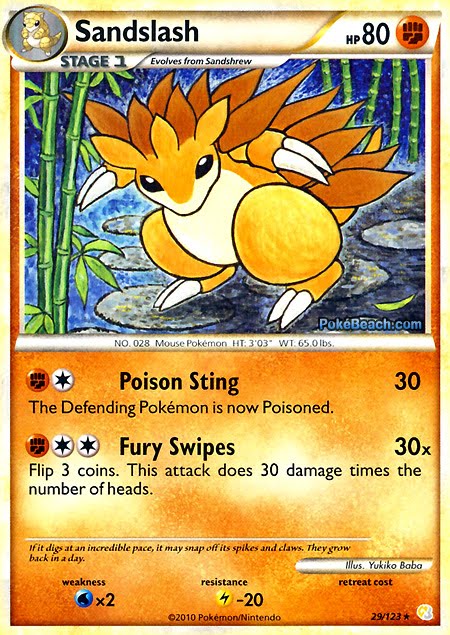Pokemon Card of the Day: Sandslash (Heart Gold/Soul Silver ...