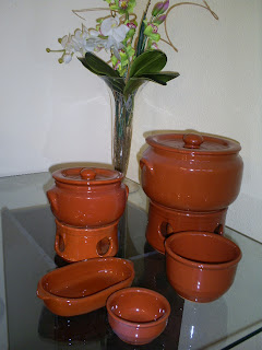 Mary Locação: Réchaud de Barro & Travessas Barro