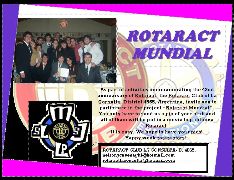 Rotaract Club La Consulta: Rotaract Mundial