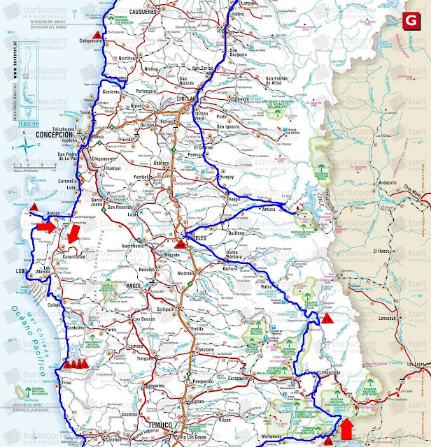 La Bitácora: Una vuelta por el Sur. Mapa Rutero