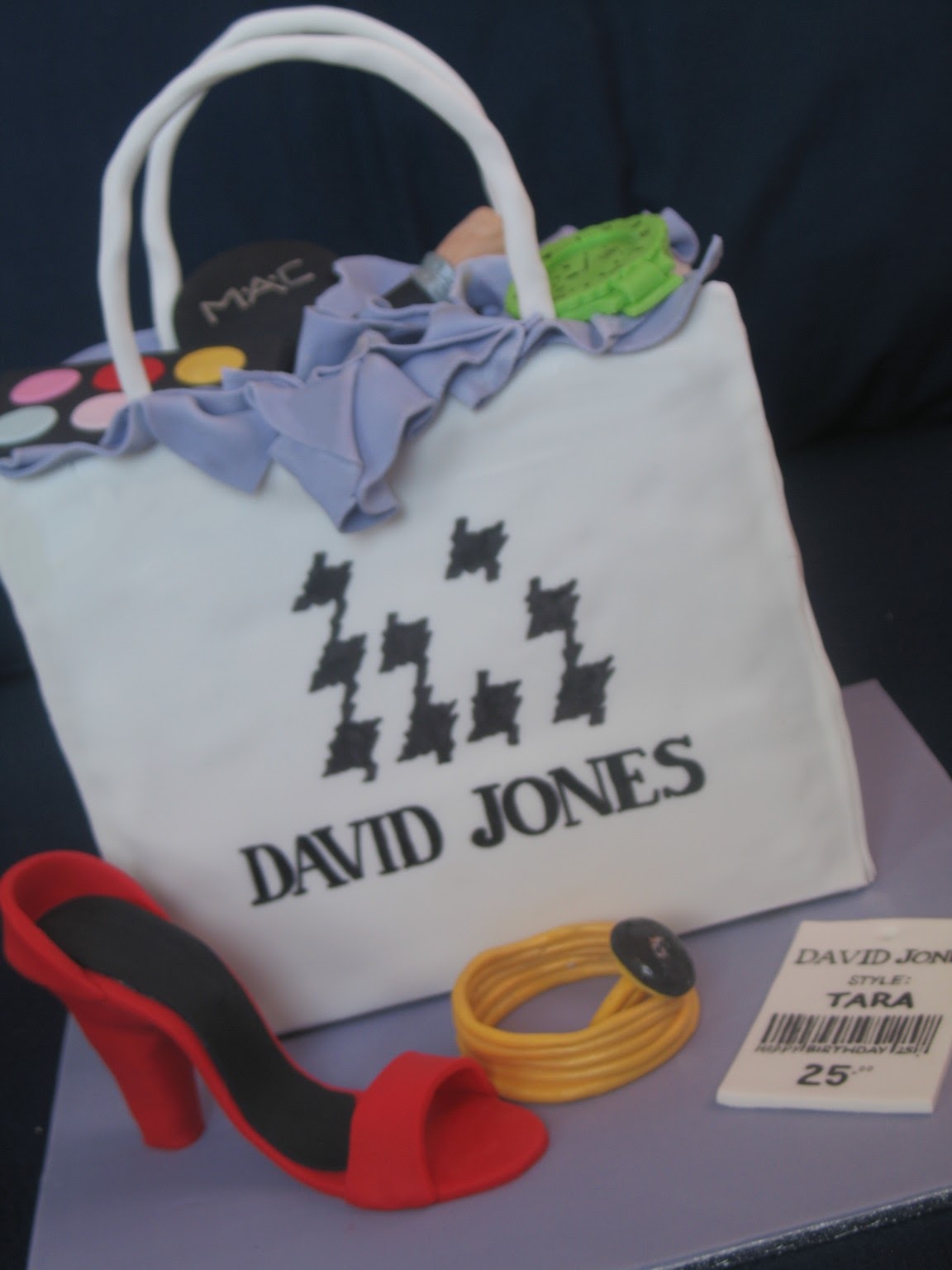 Blissfully Sweet: A David Jones Shopping Bag & Accessories Birthday Cake