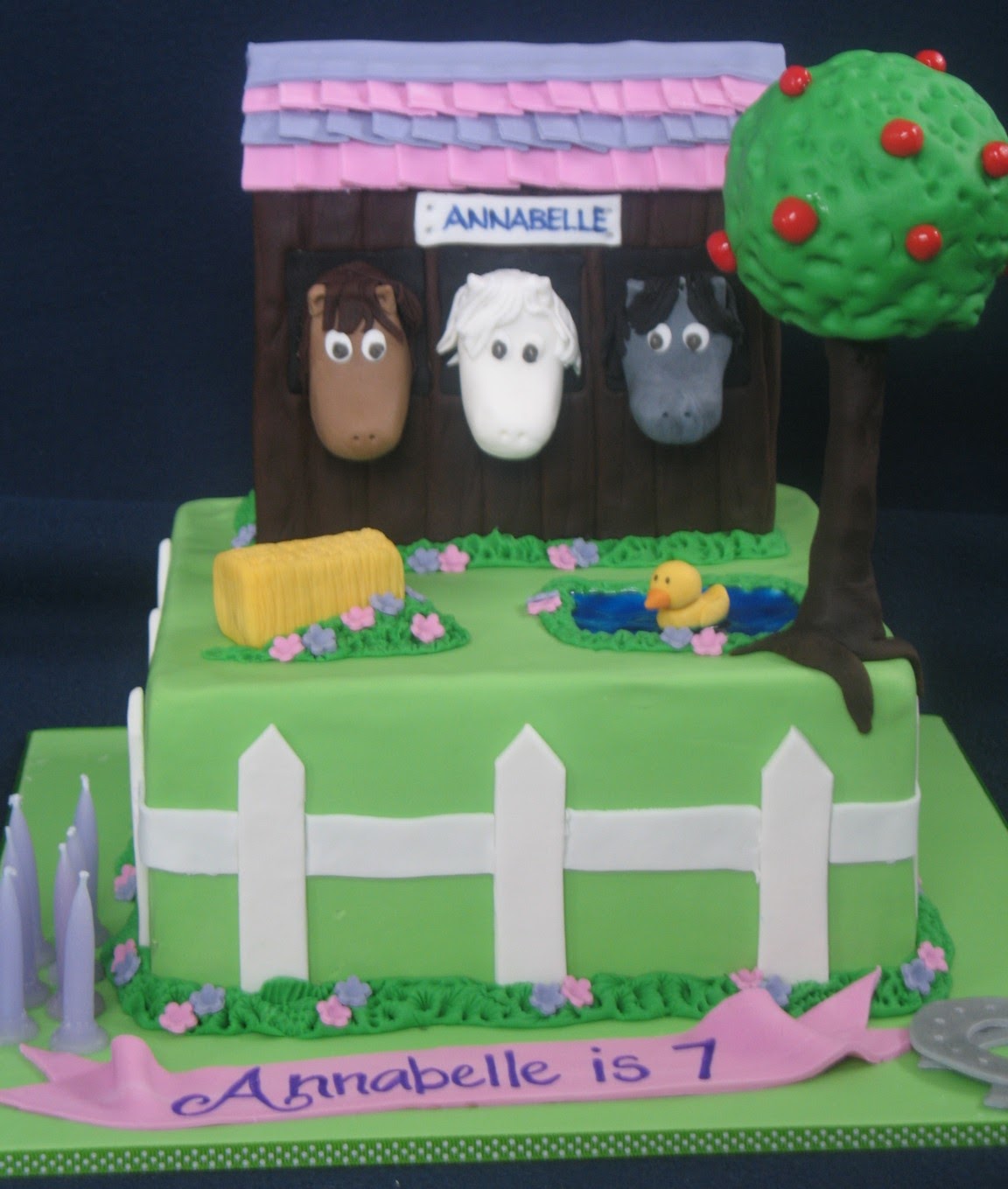 Blissfully Sweet: A Horse Stable Cake for a Horse Loving Gal!