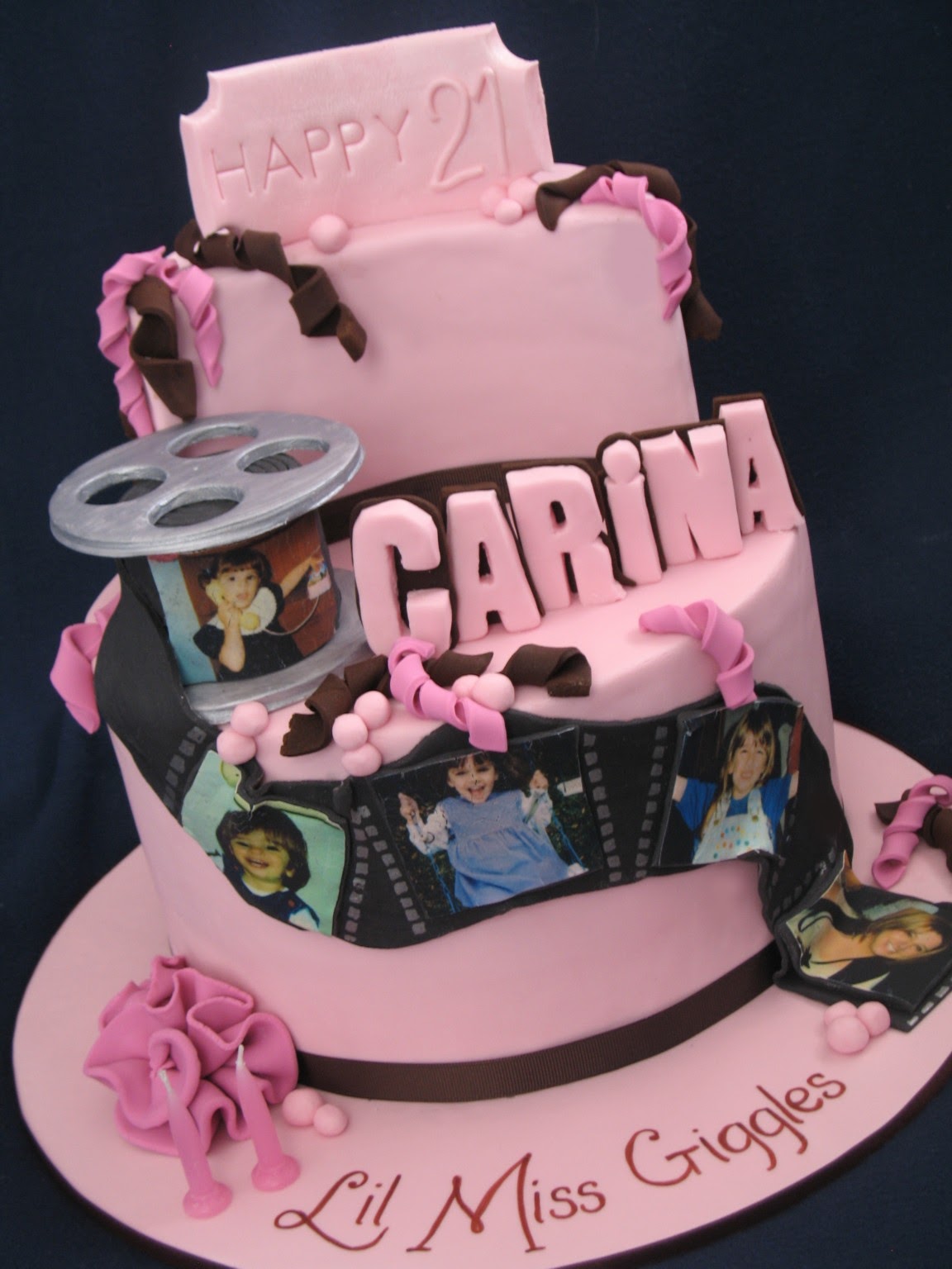Blissfully Sweet: 21st Photo Montage Cake