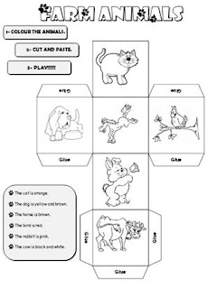 Stairway to English: Farm Animals Dice