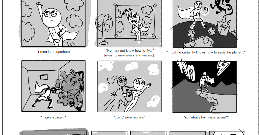 sam's storyboards: Superhero Storyboard