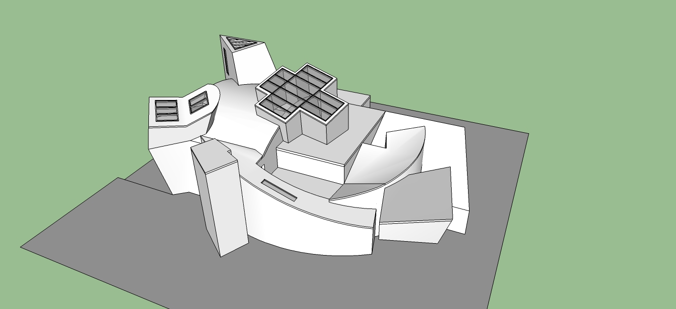 ARCH1390 Benjamin Knowles: A2: Frank Gehry "Vitra Museum", Final Model