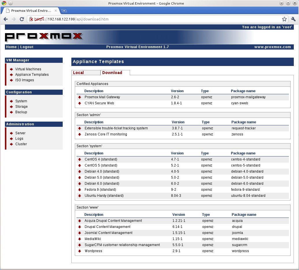Redes Privadas Virtuales: Making virtual machines with Proxmox VE