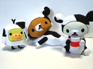 Cow Themed (Rilakkuma) Relax Bear Papercraft | Papercraft Paradise ...