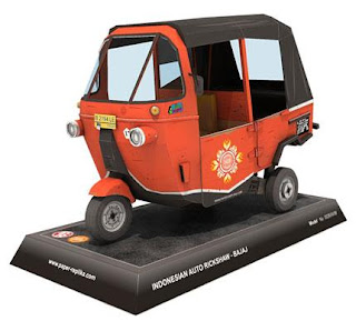 Bajaj - Indonesian Auto Rickshaw Papercraft | Papercraft Paradise ...