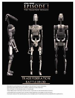 Star Wars Papercraft: Trade Federation Battle Droid | Papercraft ...