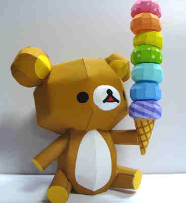 Relax Bear Ice Cream Papercraft | Papercraft Paradise | PaperCrafts ...