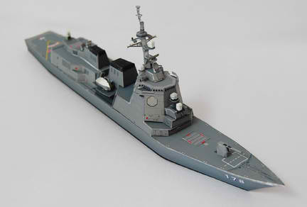 JS Ashigara (DDG-178) - Guided Missile Destroyer Papercraft ...