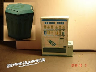 Mega Man Legends Garbage Can & Soda Machine Papercrafts