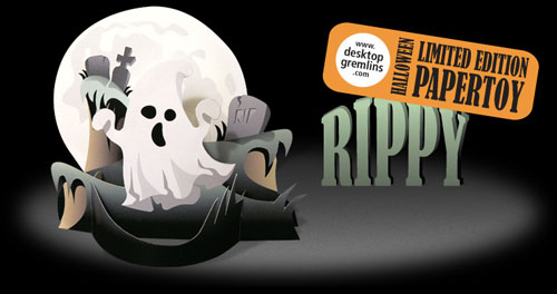 Halloween Desktop Gremlin: Rippy Papercraft | Papercraft Paradise ...