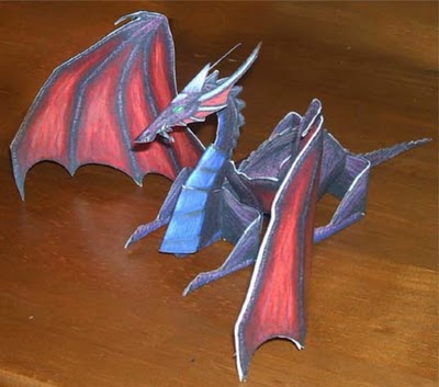 Flat Dragon Papercraft | Papercraft Paradise | PaperCrafts | Paper ...