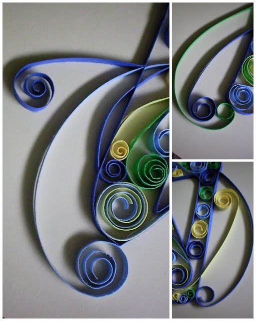 just Lu: Quilled (curled paper) Monograms