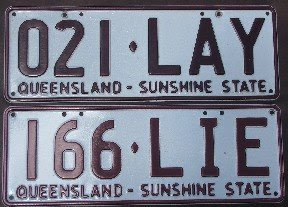 Queensland Number Plates