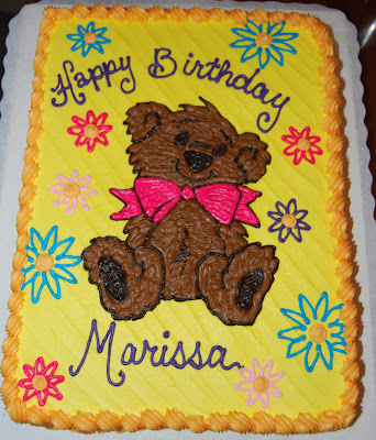 Hunting, Fishing, and Animal Cakes: Teddy Bear Sheet Cake