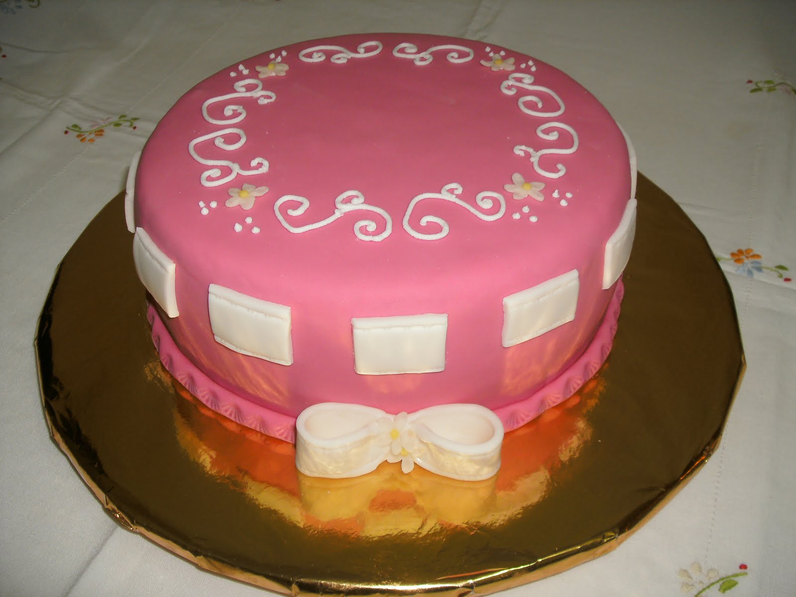 Make Cake Fabíola: Bolo Rosa