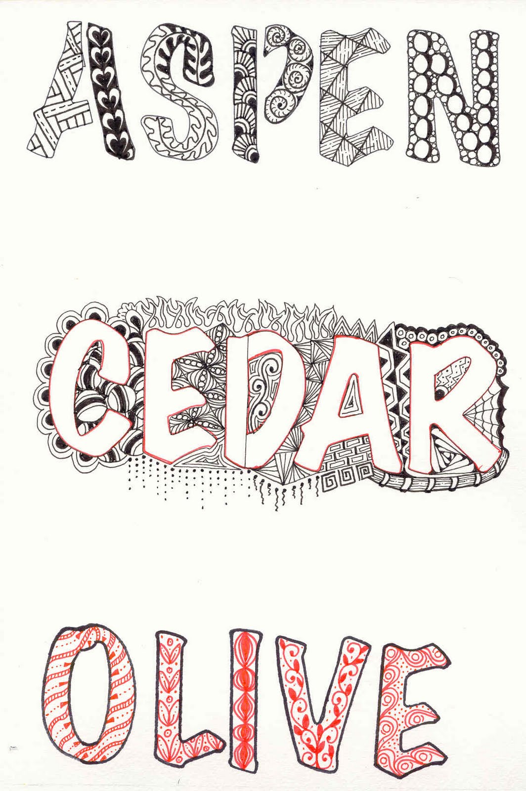 The NEW Ramblings of a Creative Mind: Zentangle workshop for Calligraphers