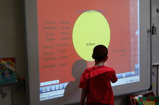 Katie Griffin's Blog: My students using the Interwrite board