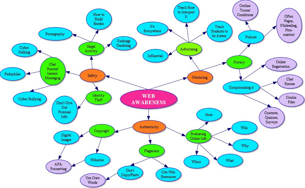 Education 3508 - Kayla: Web Awareness Concept Map