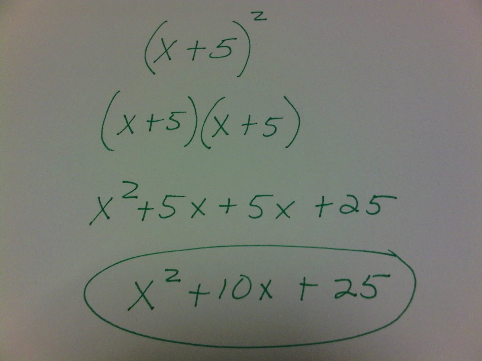 Algebra Aside: Mulitpying Special Binomials