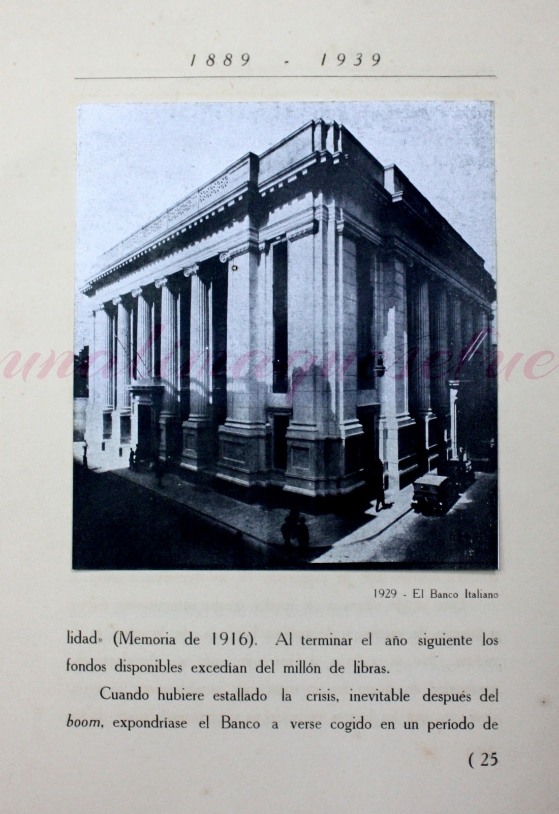 Una Lima Que Se Fue ...: Banco Italiano 50 Años - 1889 - 1939
