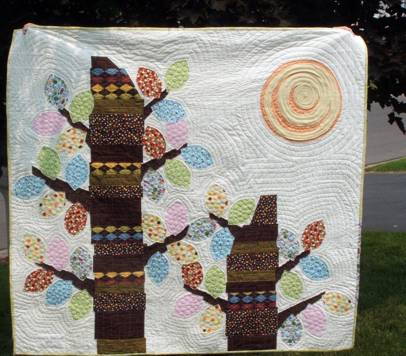 modest creations by michelle: trees in bloom quilt :: complete