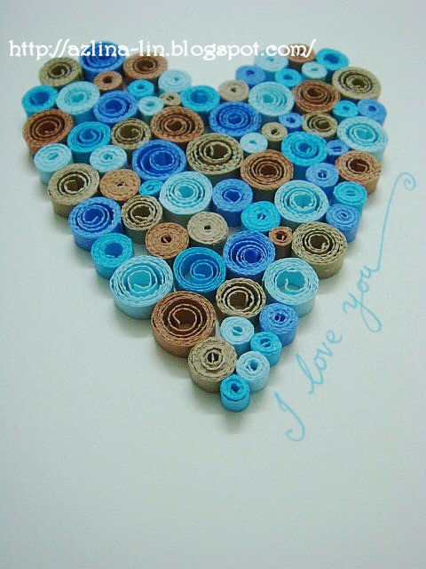 Quilled heart pattern #4