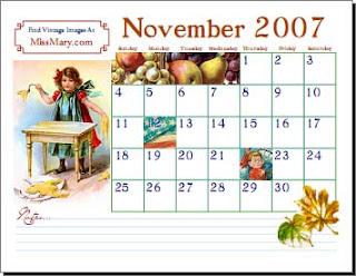 At Home With Grandmother Wren: Free November Calendar And Famous ...