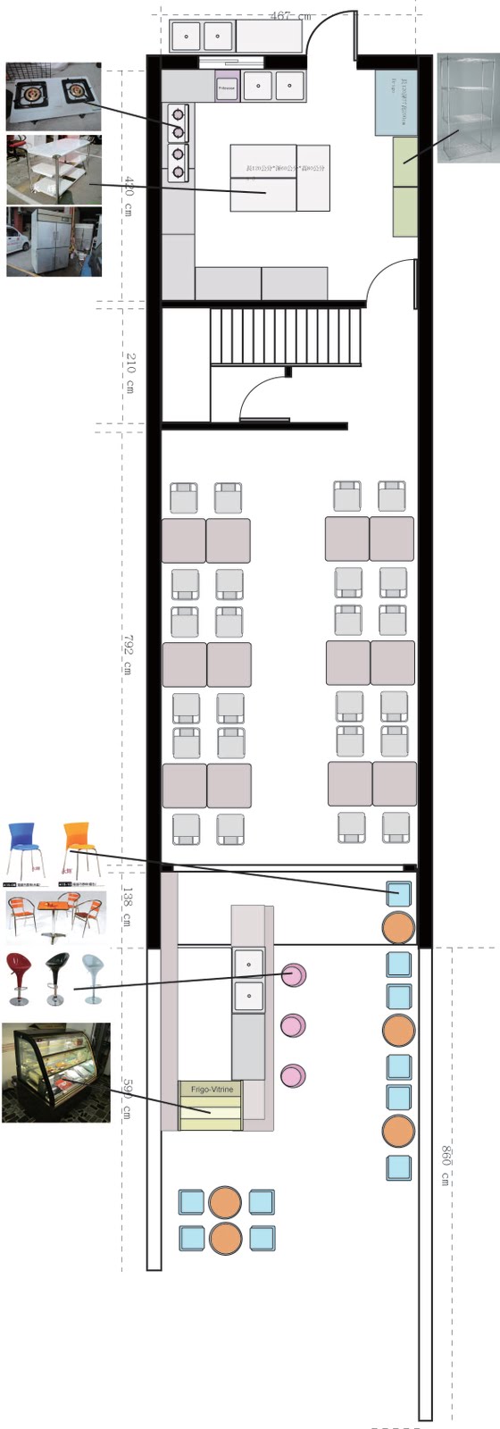 Le Gardian 法國廚房: Le plan de Restaurant et le site internet餐廳平面圖