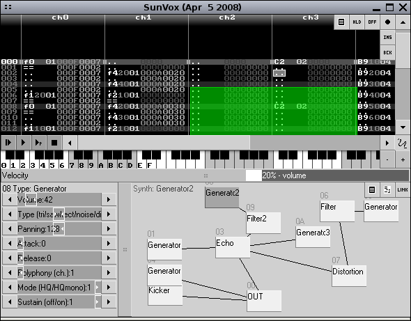 MATRIXSYNTH: SunVox - Multiplatform Modular Music Creation Studio
