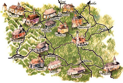 harta romaniei in fotografii: Bucovina si manastirile cu picturi exterioare