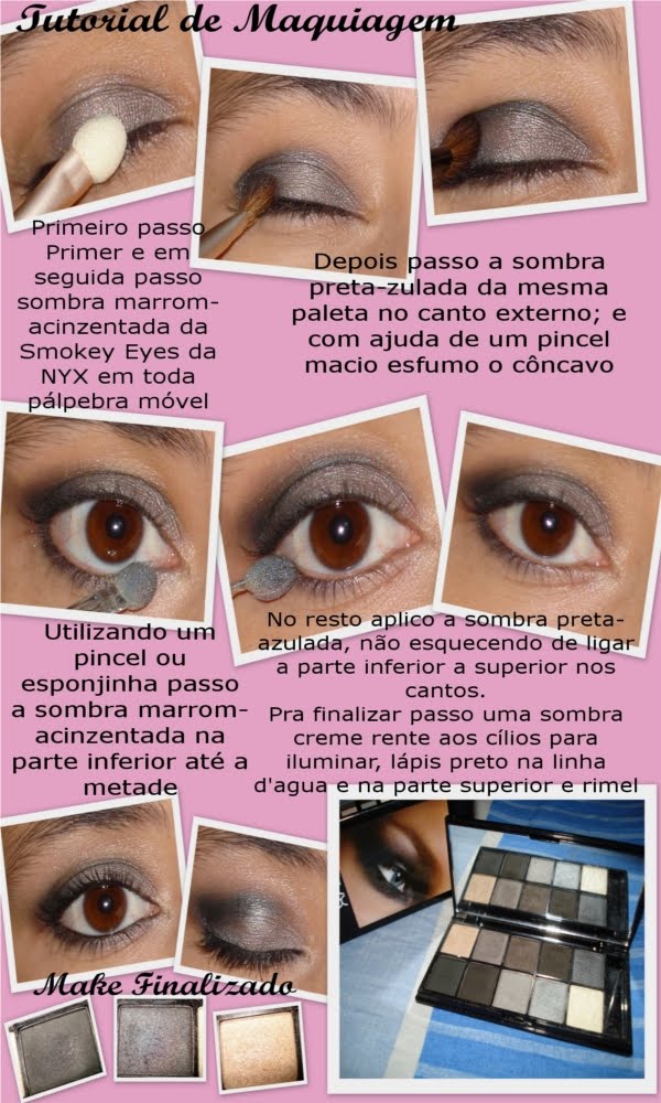 Tutorial de Maquiagem- Smokey Eyes NYX ~ Misturinha Básica