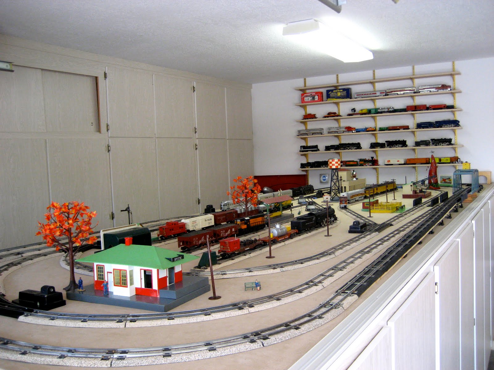 American Flyer Cabinet-top Train Layout