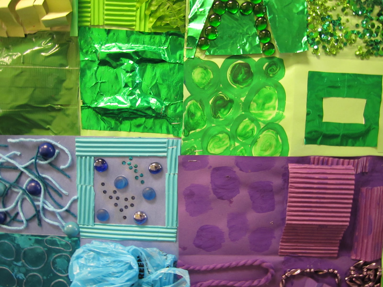 Think Create Art: Finished Texture Boards- 6th Grade