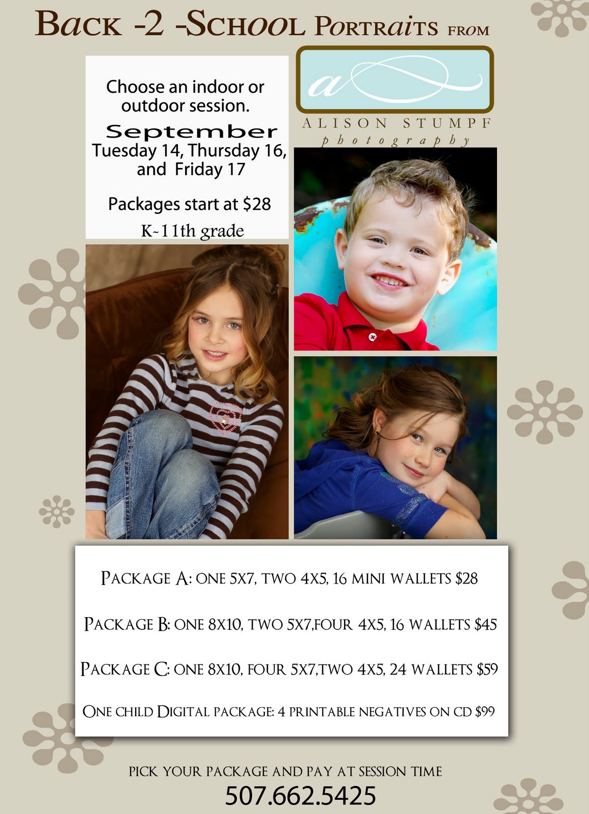 Alison Stumpf Photography: NEW! BACK 2 SCHOOL Portraits from Alison ...