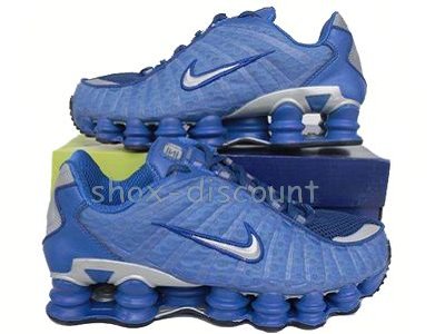 nike shoes: Blue Nike Shox TL1 Sneaker for Man