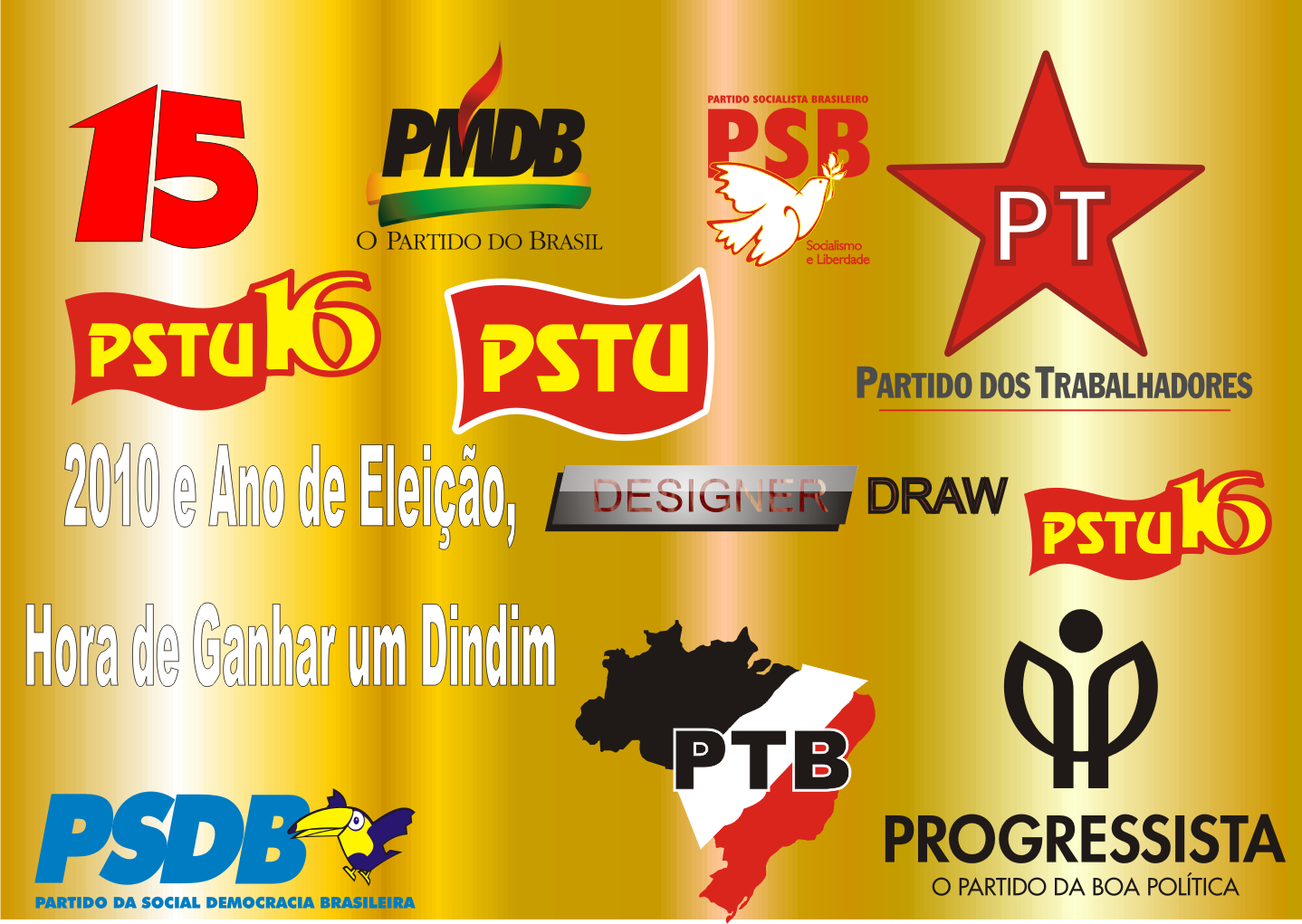 Designer Draw: Pacotão de Logomarcas de Partidos Políticos em cdr...