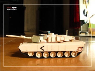Papercraft and Papermodel: M1A1 Abrams Papercraft (Desert Camo)