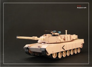 Papercraft and Papermodel: M1A1 Abrams Papercraft (Desert Camo)